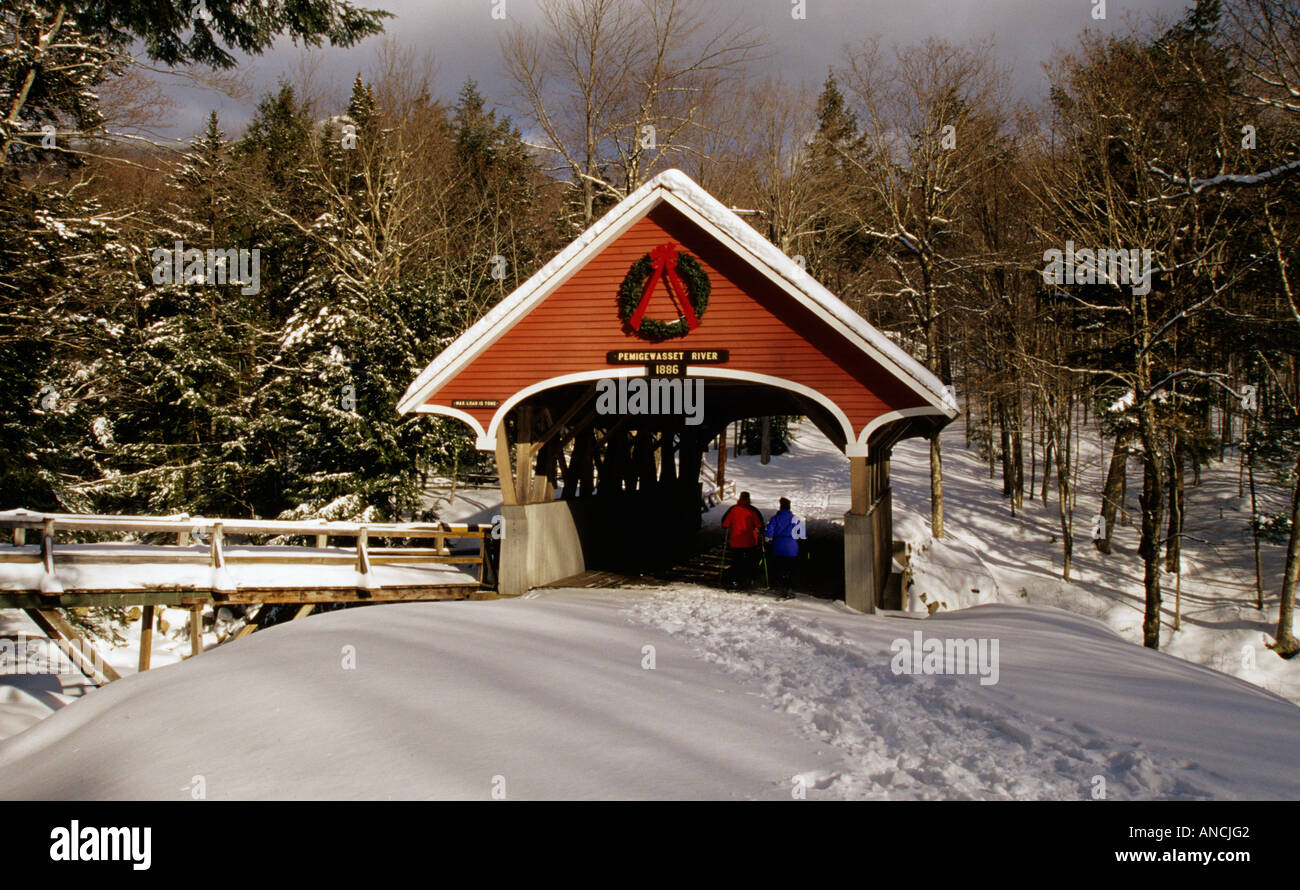 Flume Covered Bridge Located in Lincoln New Hampshire USA Stock Photo ...