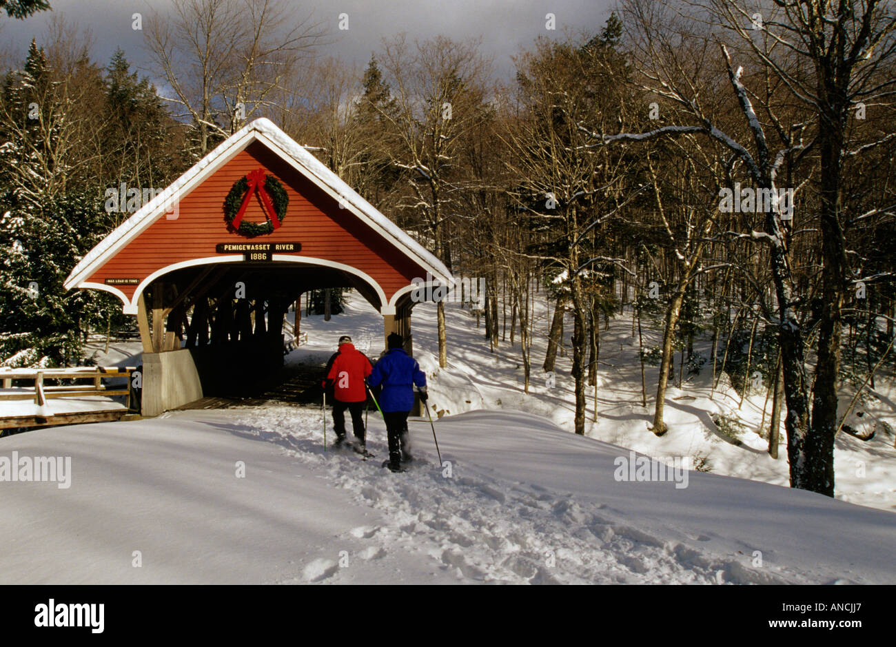 Flume Covered Bridge Located in Lincoln New Hampshire USA Stock Photo ...
