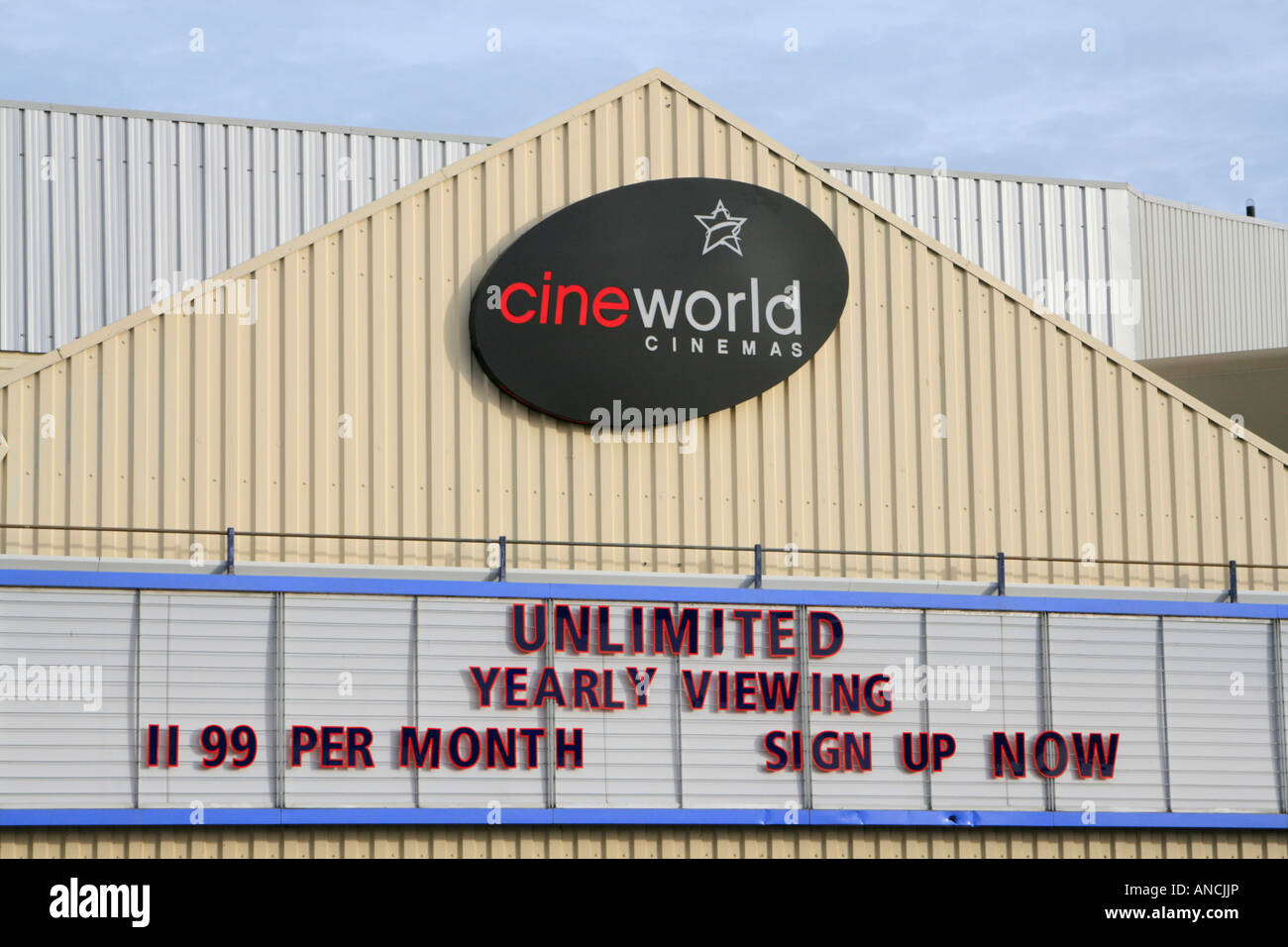 cine world cinema entrance exterior shows latest films england uk gb ...