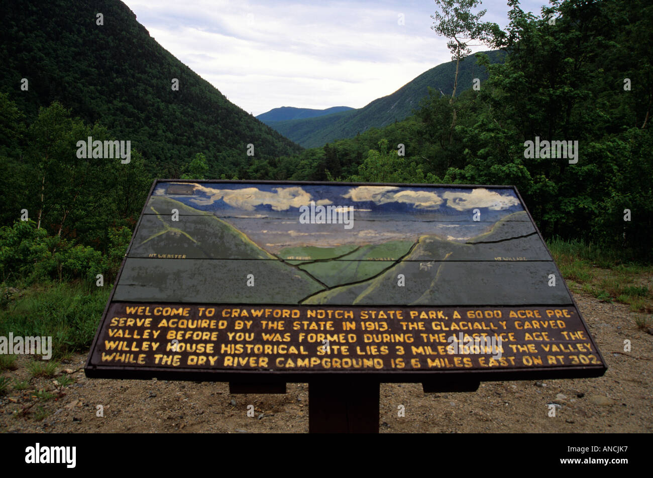 Crawford Notch State Park in the White Mountain National Forest of New ...