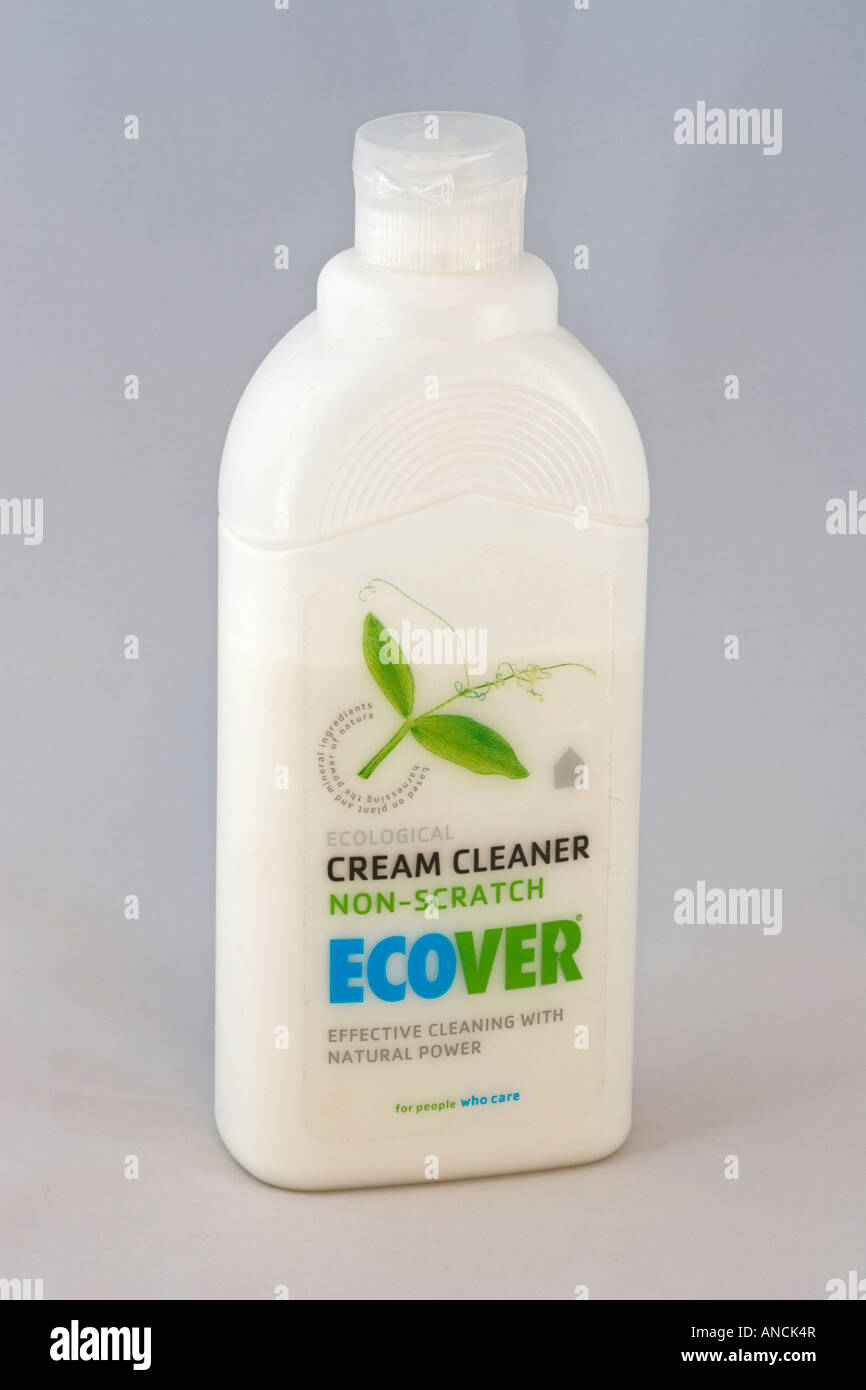 Plastic bottle Ecover ecological cleaning cream environmentally ...