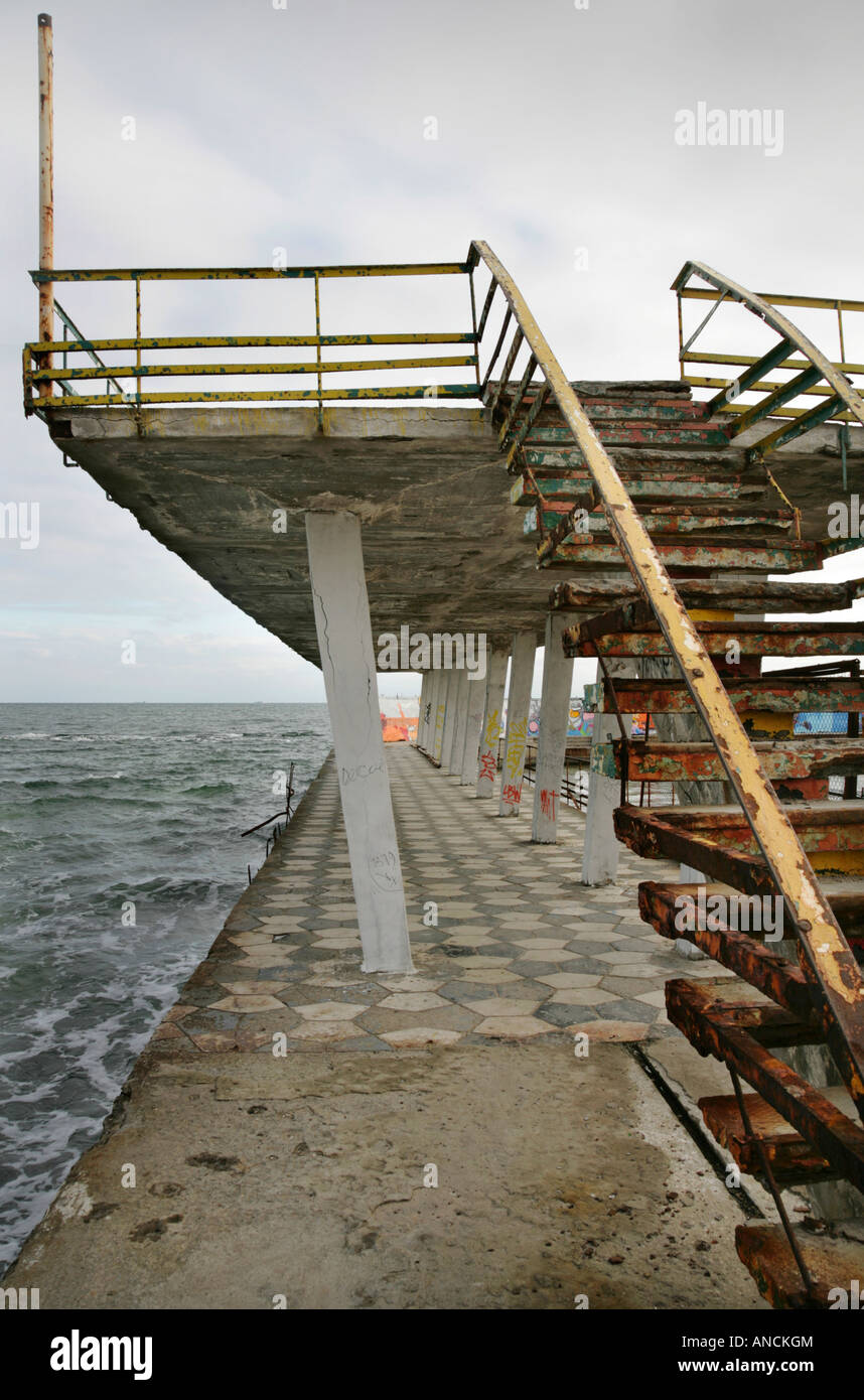 Fishing and diving platform, Odessa, Ukraine Stock Photo - Alamy