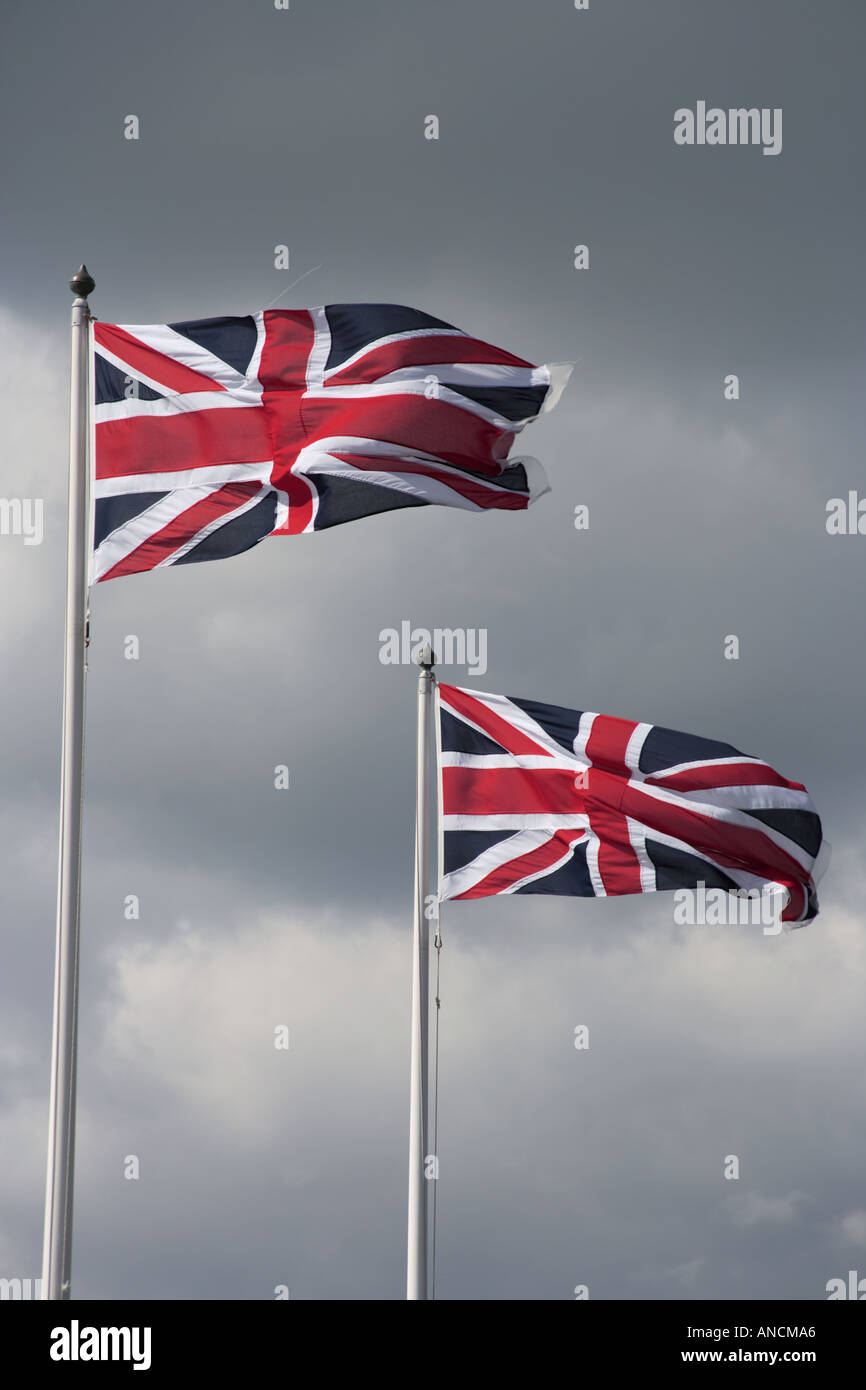 British flags fluttering High Resolution Stock Photography and Images ...