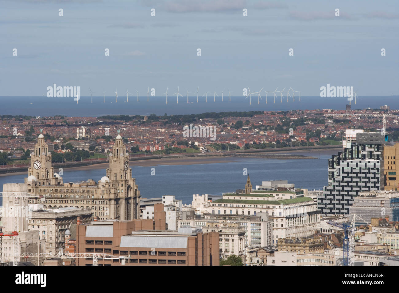 view of Liverpool and River Mersey Stock Photo - Alamy