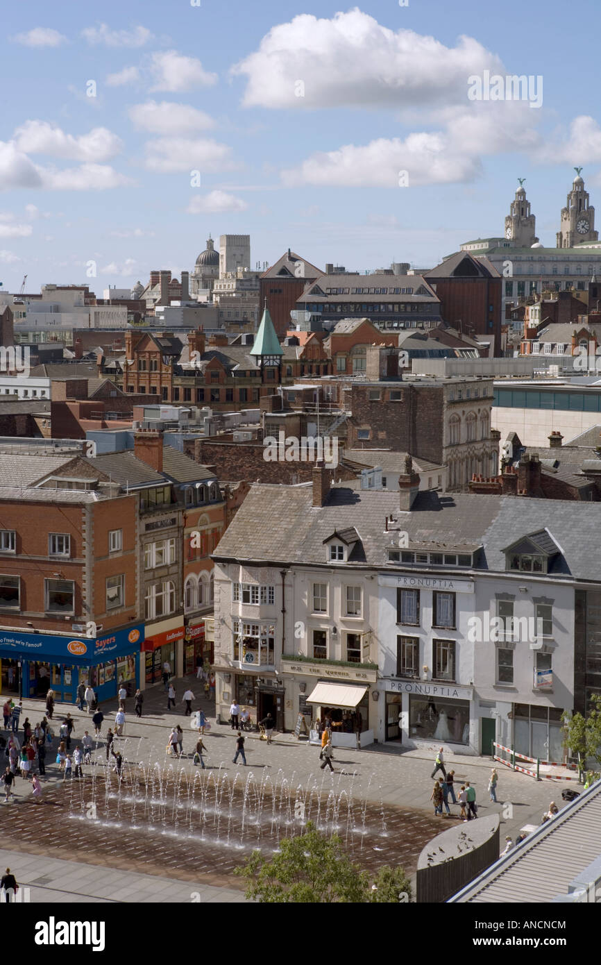 view over Williamson Square and Liverpool city centre Stock Photo - Alamy