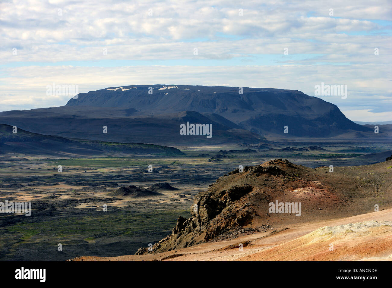 Table Mountain Leirhnjùkuri Iceland near Lake Myvatn volcano forms ...