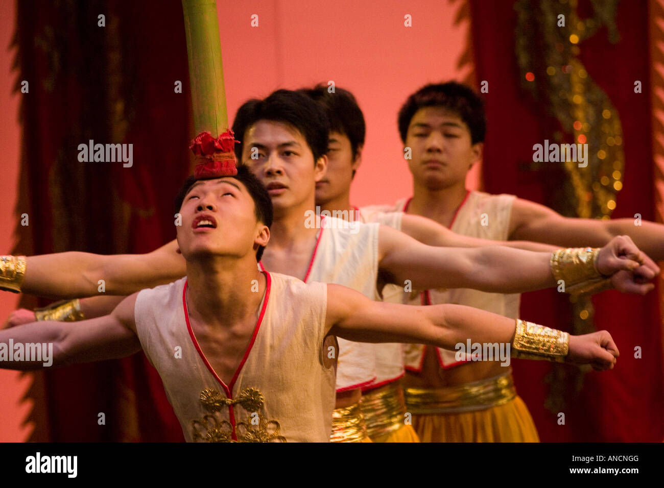 Beijing acrobat Troupe performing in Chaoyang theater Stock Photo - Alamy