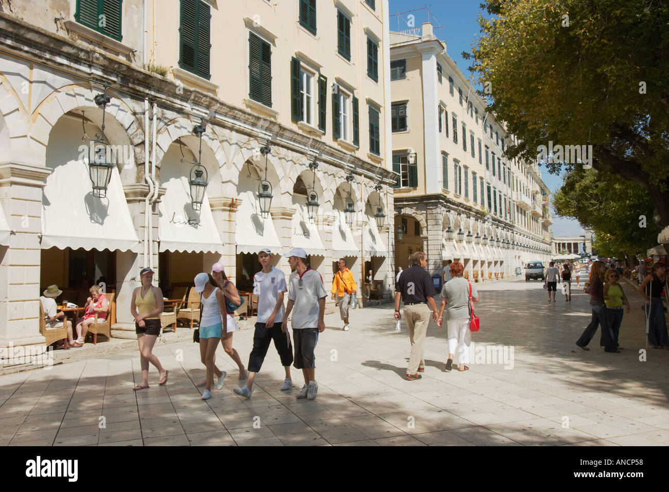 Liston arcade old town corfu hi-res stock photography and images - Alamy