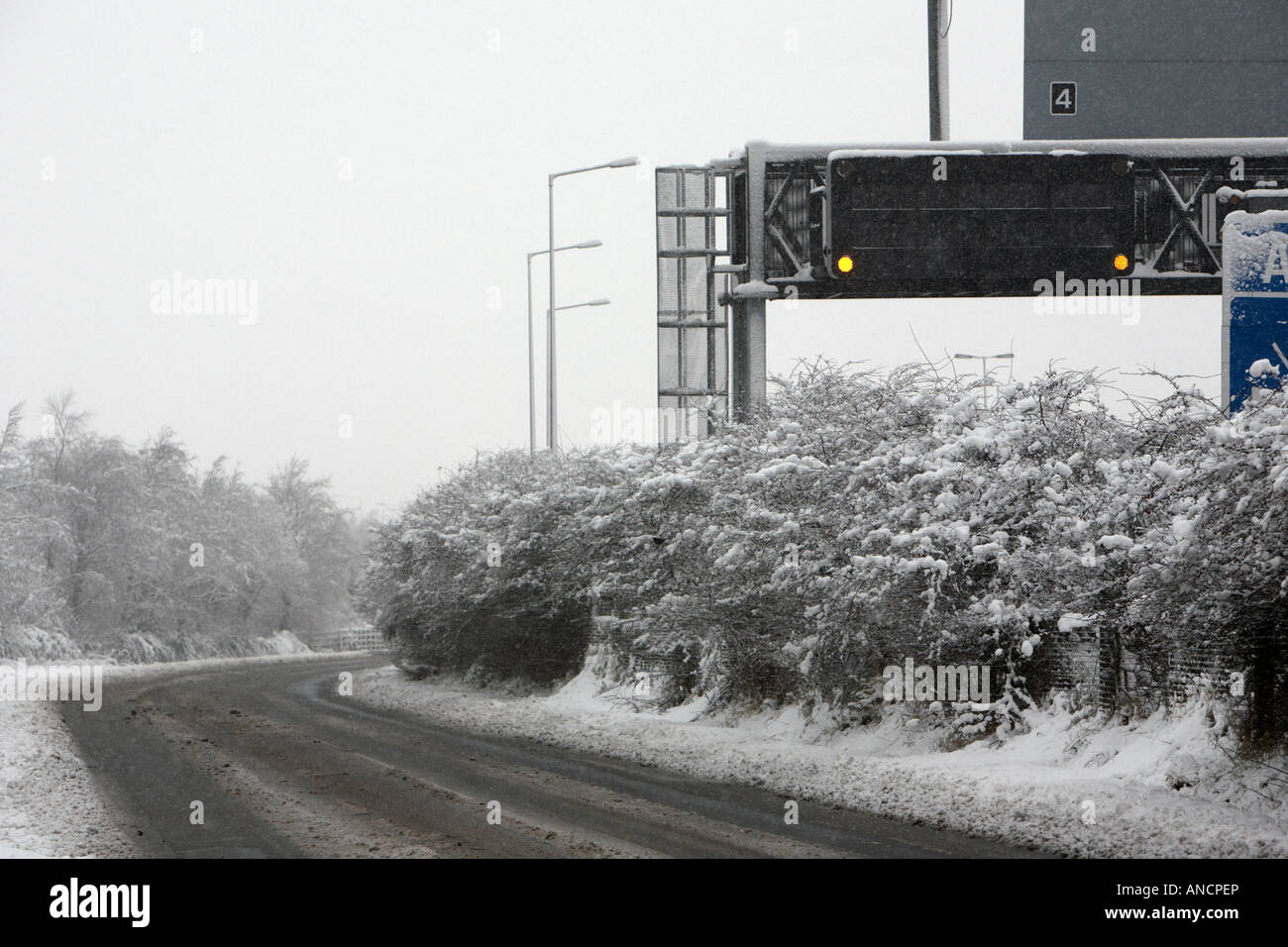 Motorway warning sign hi-res stock photography and images - Alamy