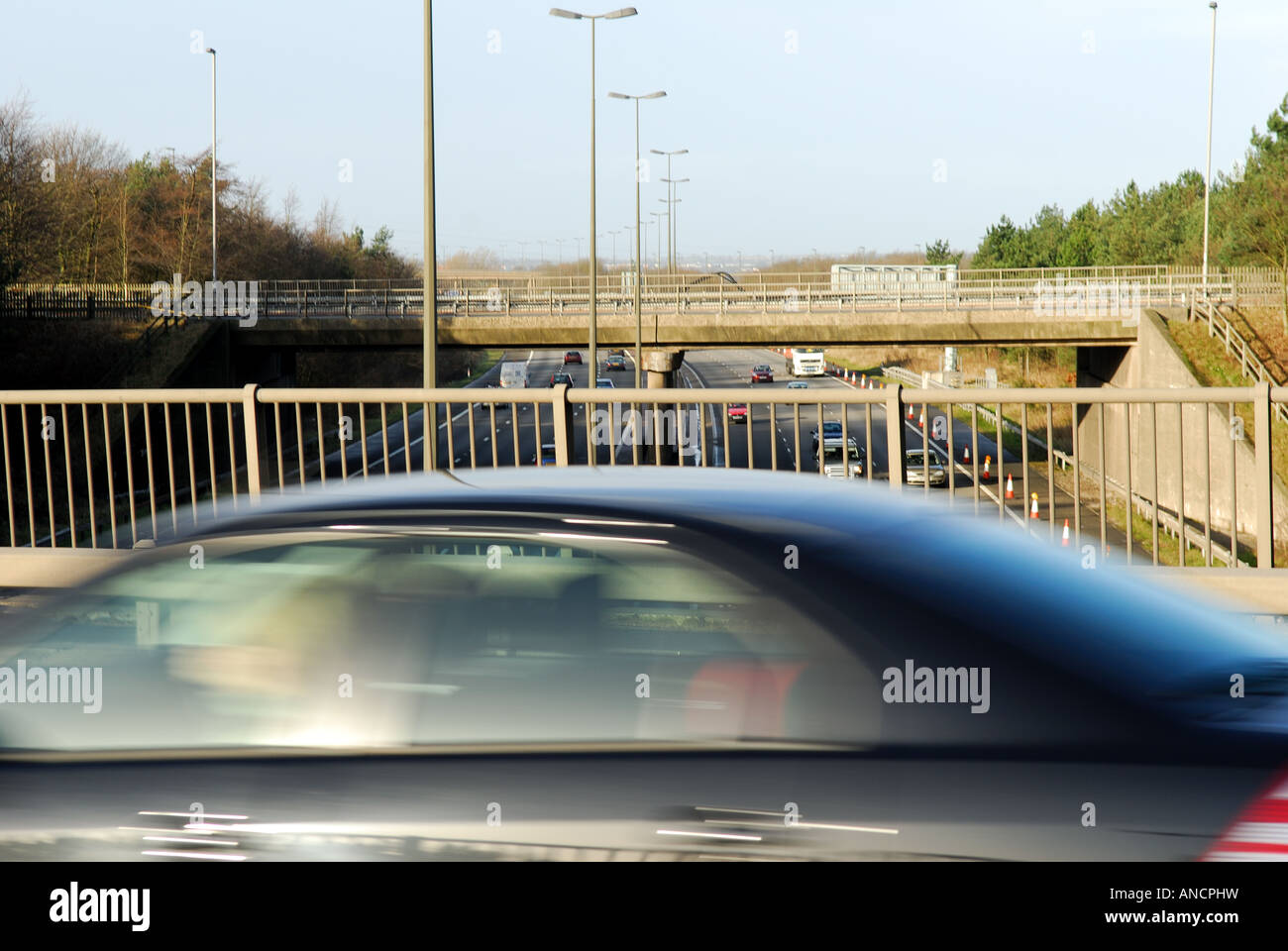 Car motorway bridge Stock Photo - Alamy