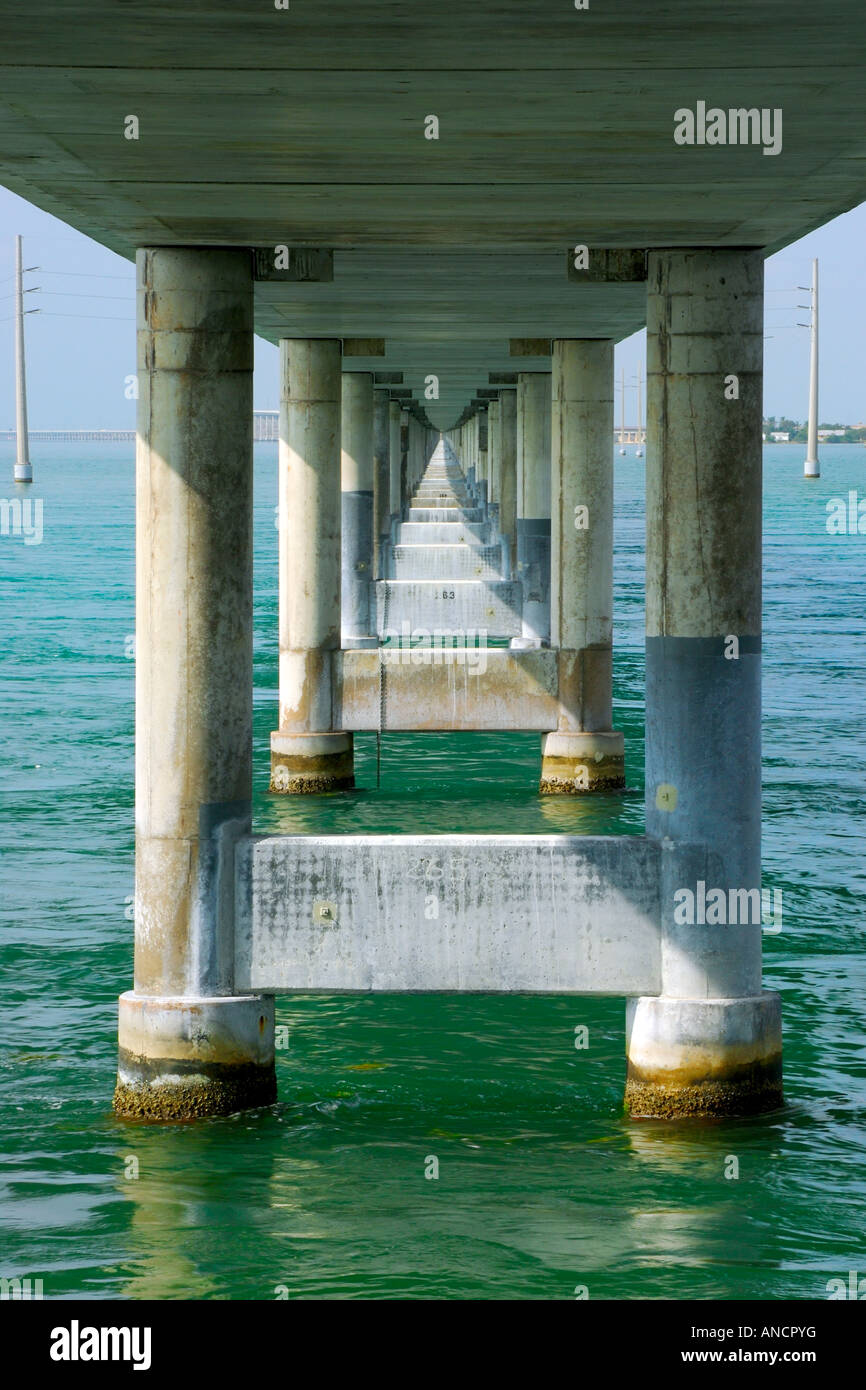 The north end of the famous Seven Mile Bridge connecting the Upper with ...
