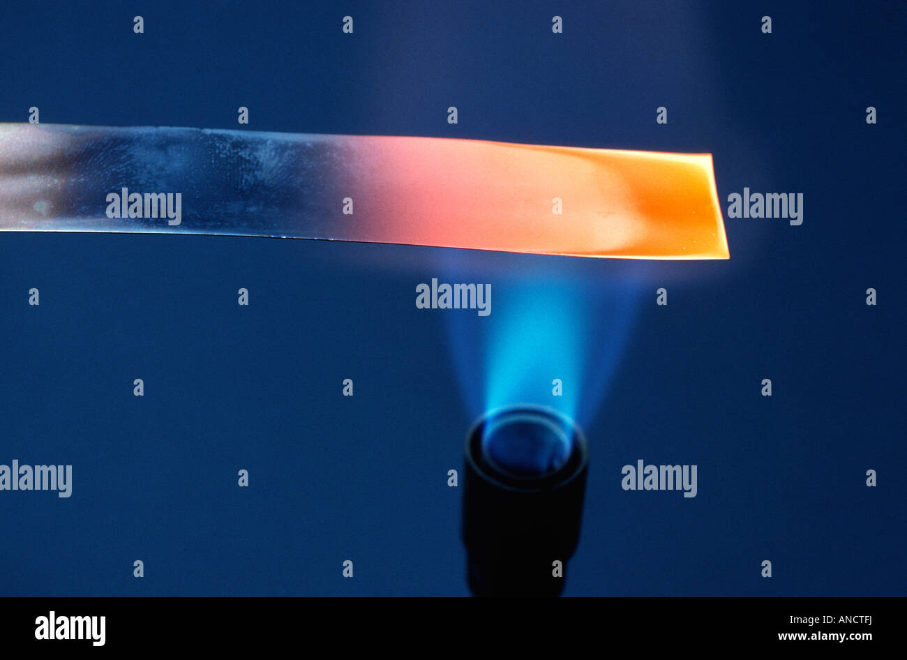 Heating a Copper Strip Stock Photo - Alamy