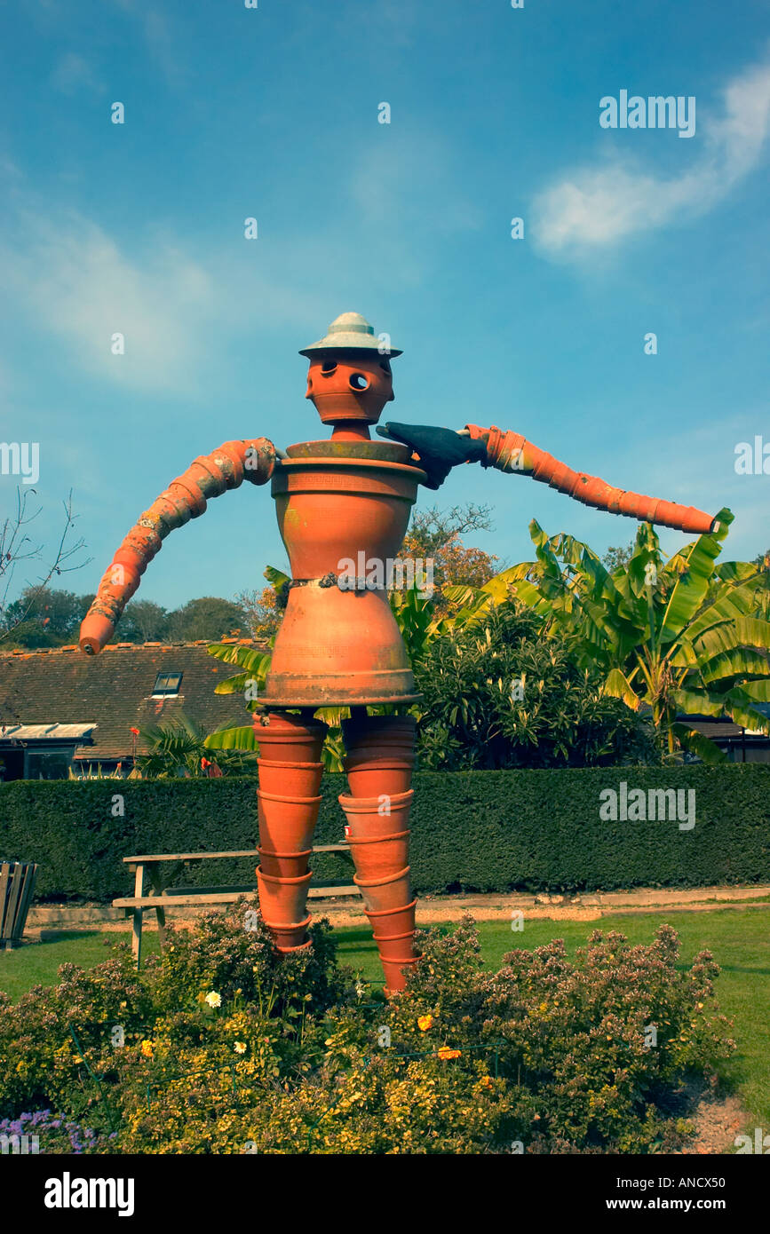 Flowerpot man Groombridge Place gardens Kent Stock Photo - Alamy