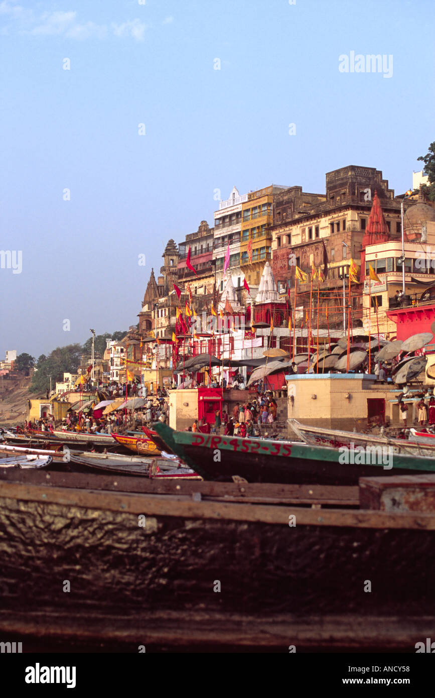 View of the Ghats, Varanasi, India Stock Photo - Alamy