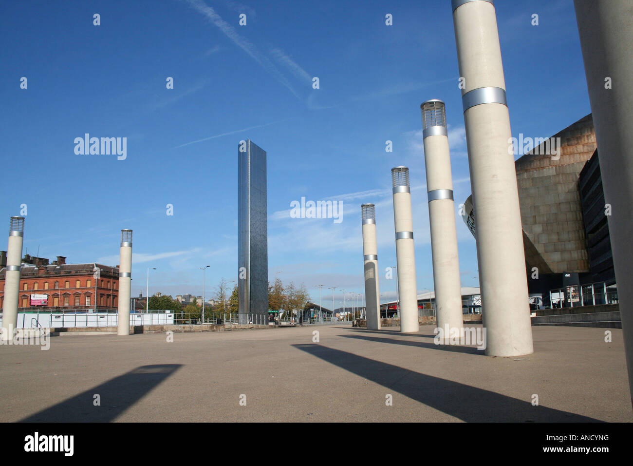 Oval Basin Water Tower Cardiff Bay Stock Photo - Alamy
