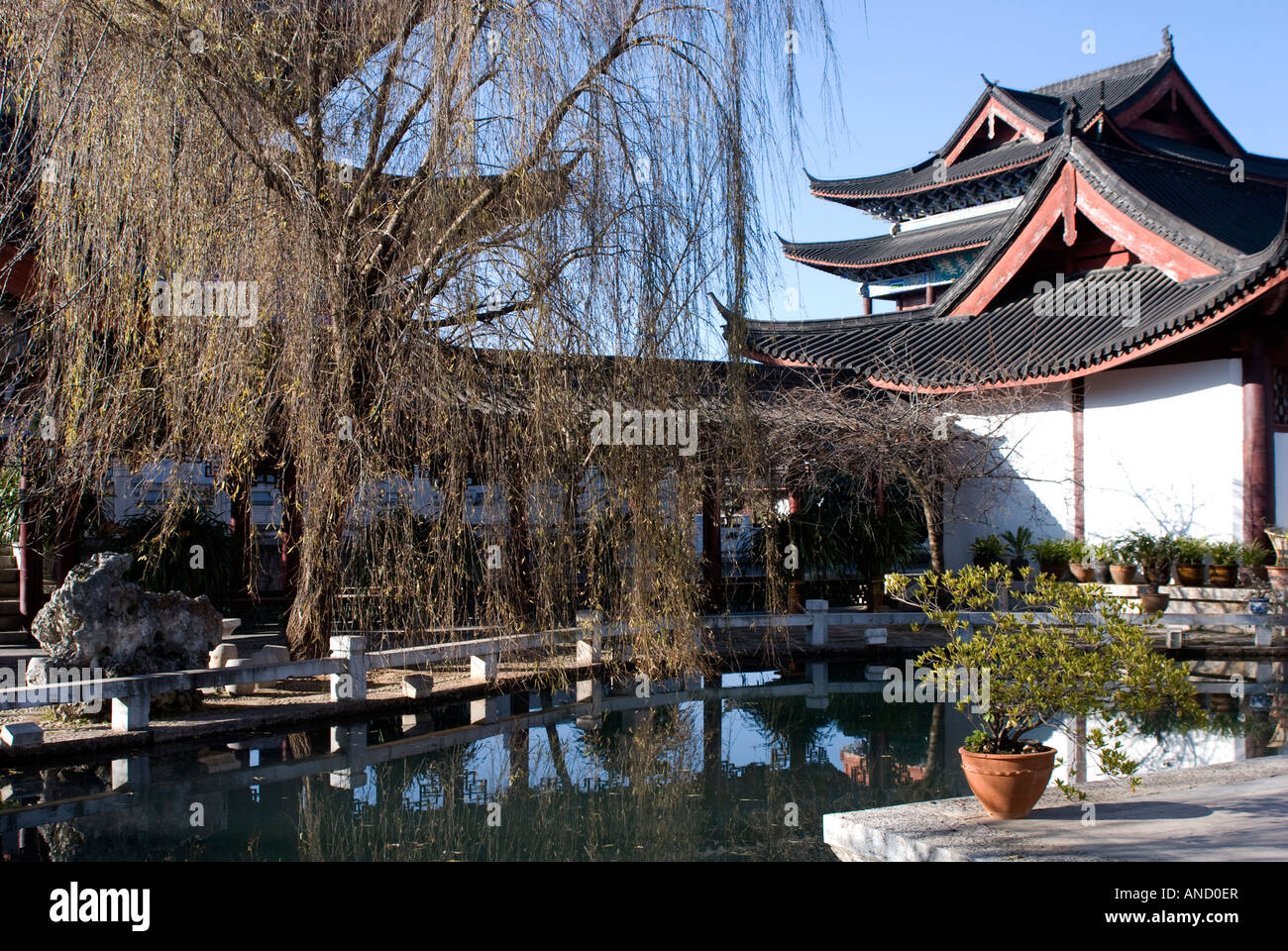 Grounds of Mu Family Mansion, Lijiang, Yunnan Province,China Stock ...