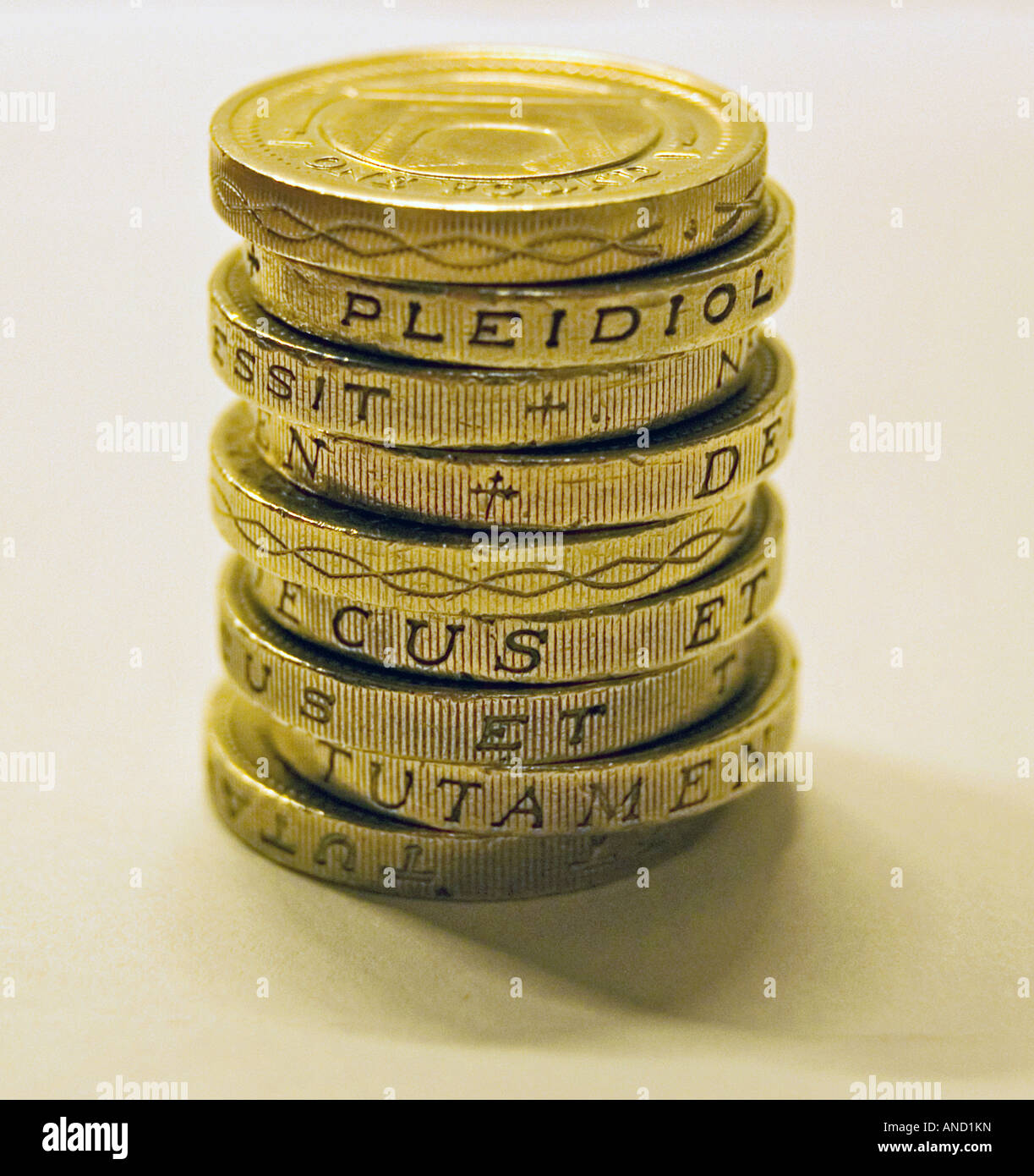 Pound coins stack hi-res stock photography and images - Alamy