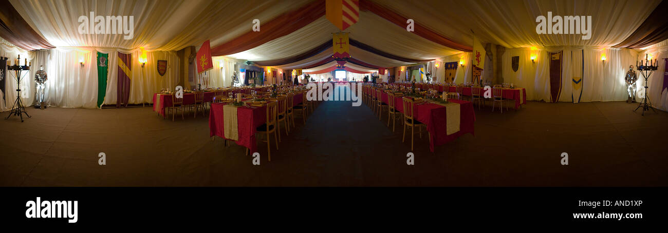 colour image off inside a marquee which is all set up ready for large ...