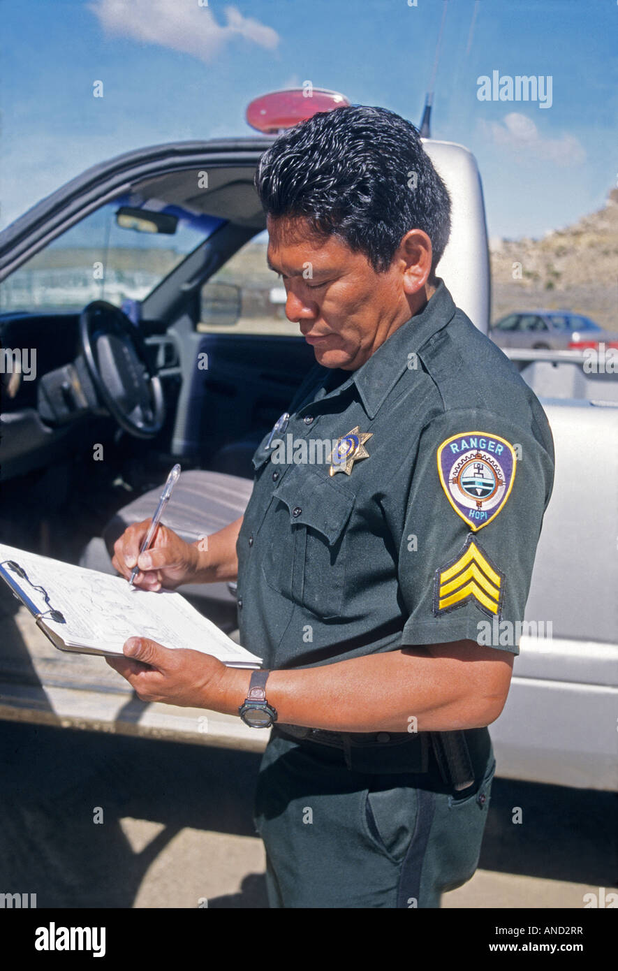 Hopi Policeman Hopi Indian Reservation Arizona USA Native American ...
