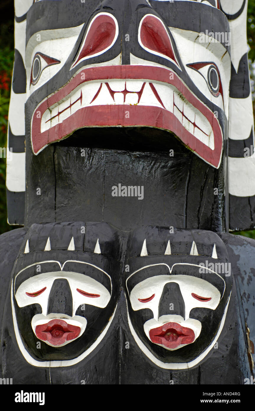 First Nations Totem Pole at Craig Bay Nanoose Parksville Vancouver ...