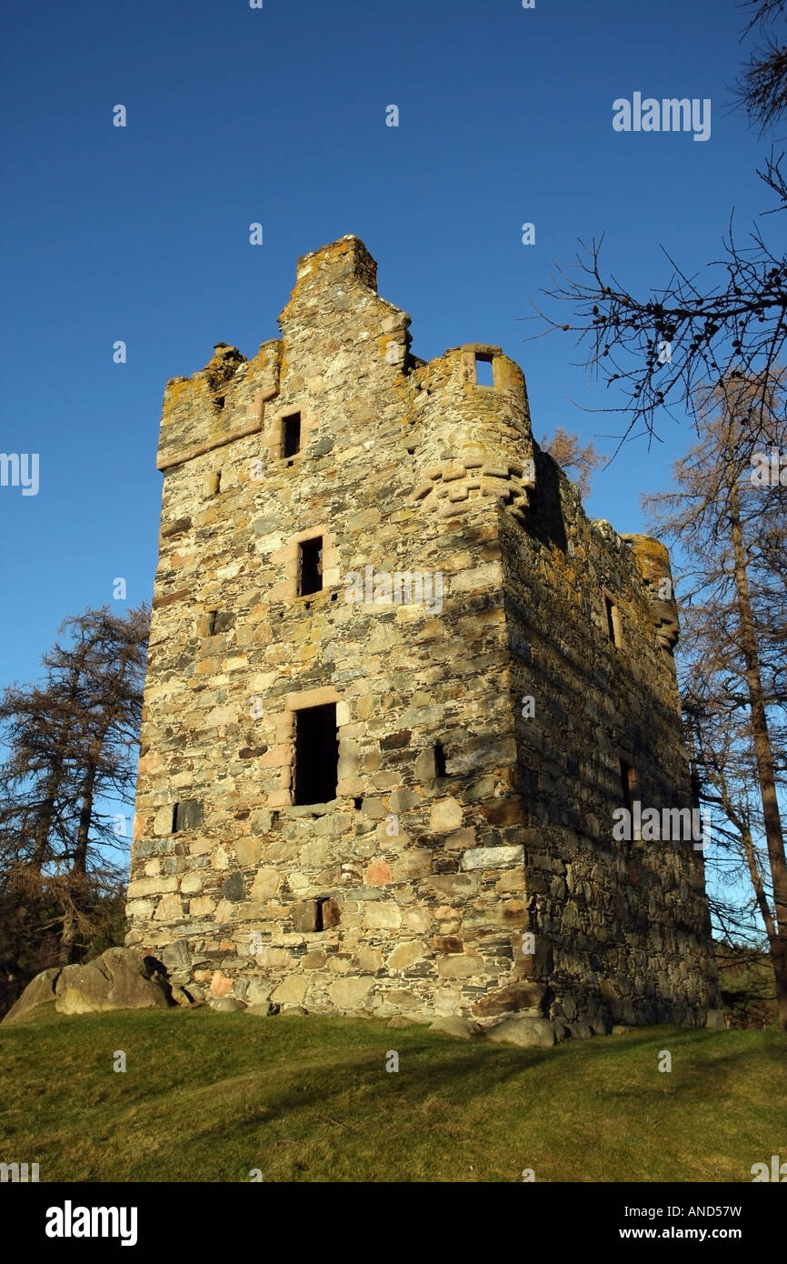 Ruin of 16th Century Knock Castle near the Royal Birkhall House ...