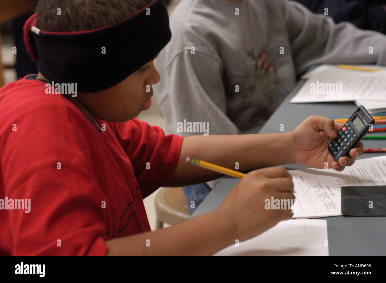 Middle school classroom calculator hi-res stock photography and images ...