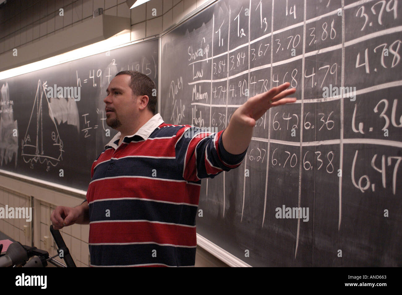 Male science teacher talking hi-res stock photography and images - Alamy