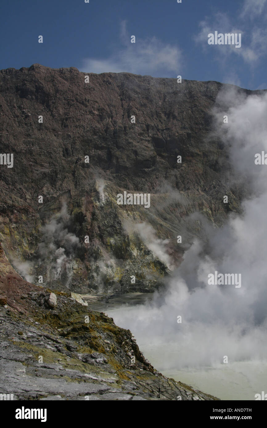 White Island Volcano at Whakatane or Whakaari is one of the most active ...