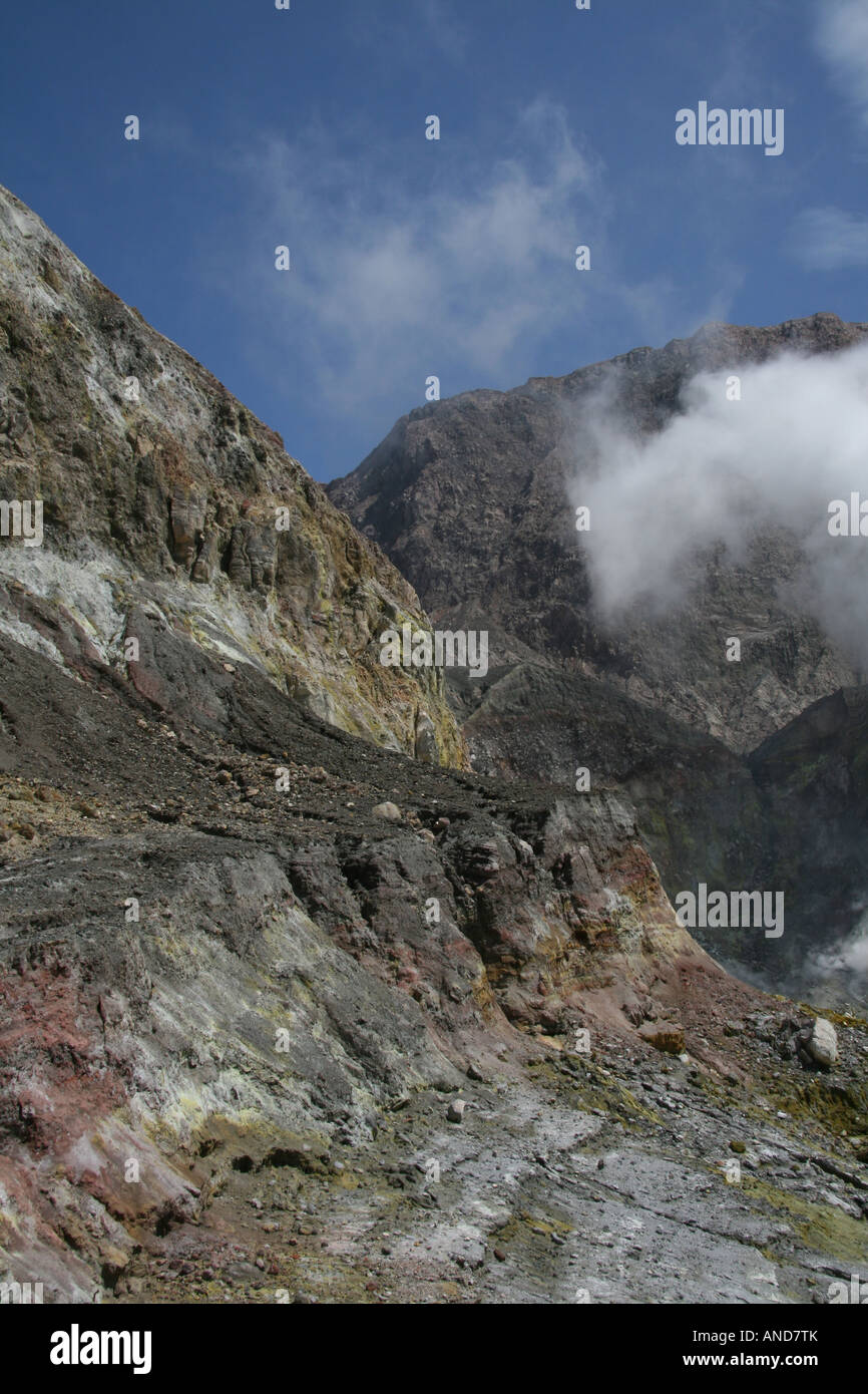 White Island Volcano at Whakatane or Whakaari is one of the most active ...