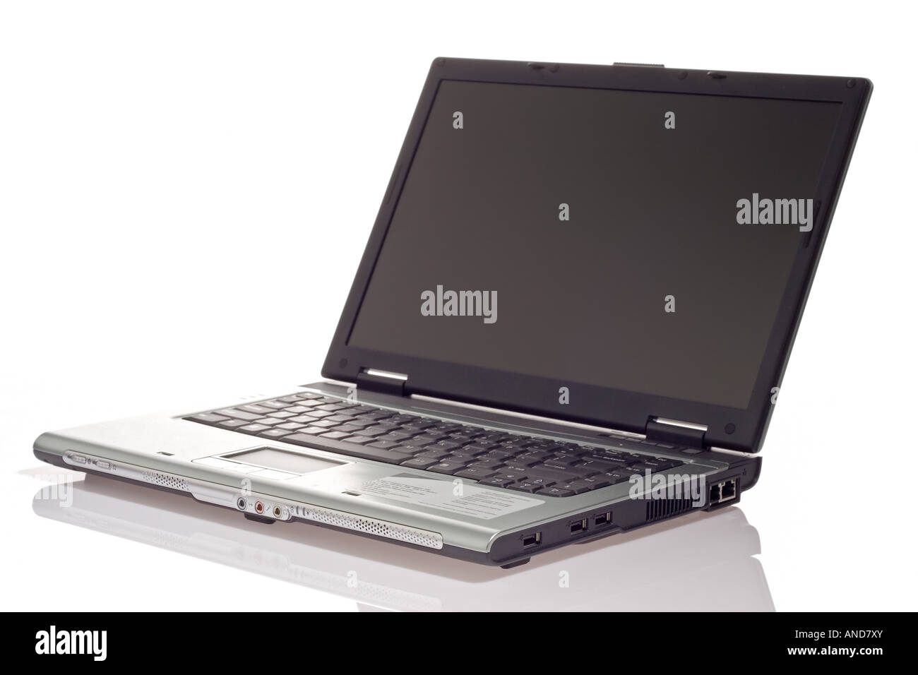 Open thin silver laptop hi-res stock photography and images - Alamy