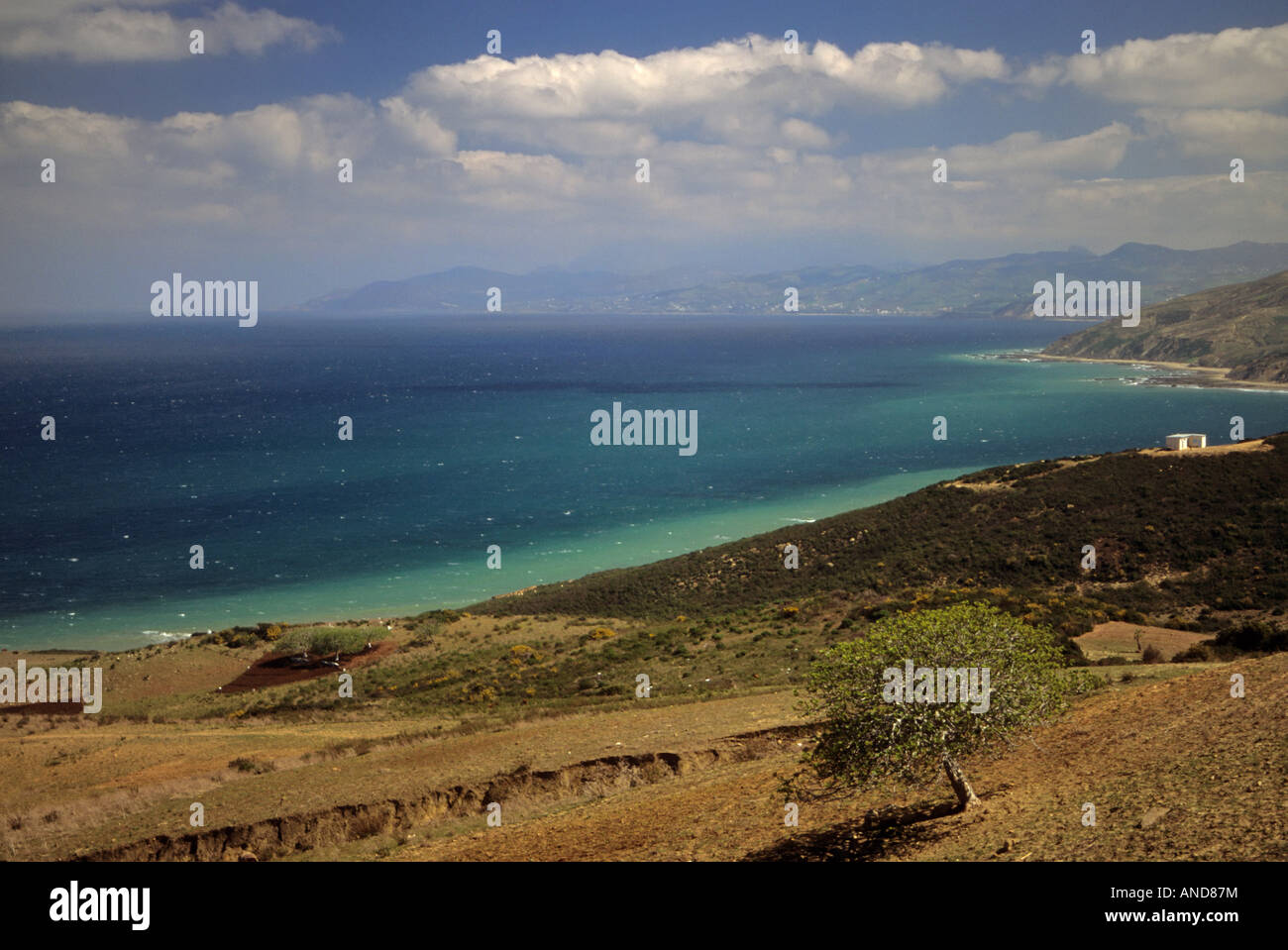 Mediterranean Sea coast near Tangier Morocco Stock Photo - Alamy