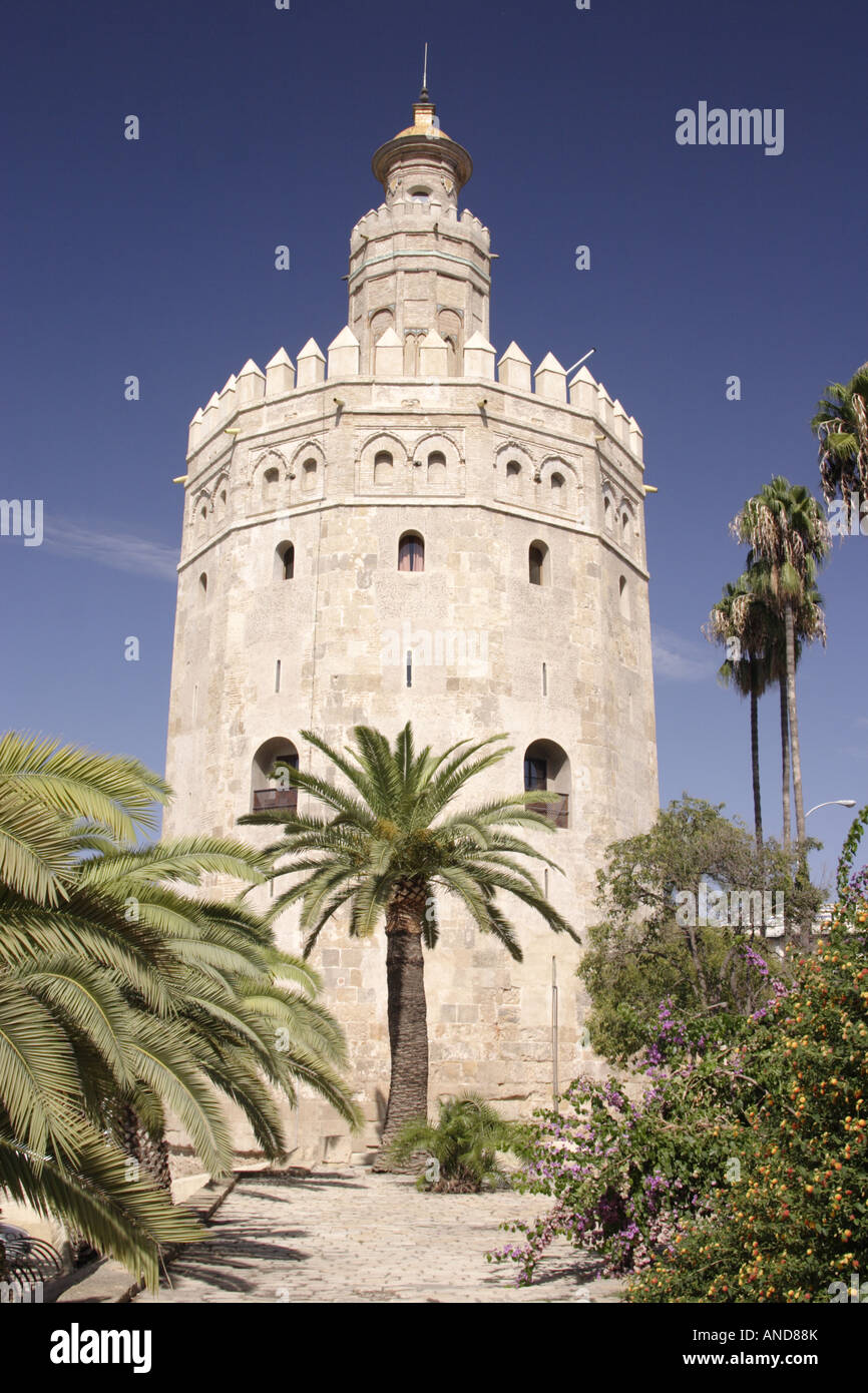 Torre del Oro Golden Tower Stock Photo - Alamy