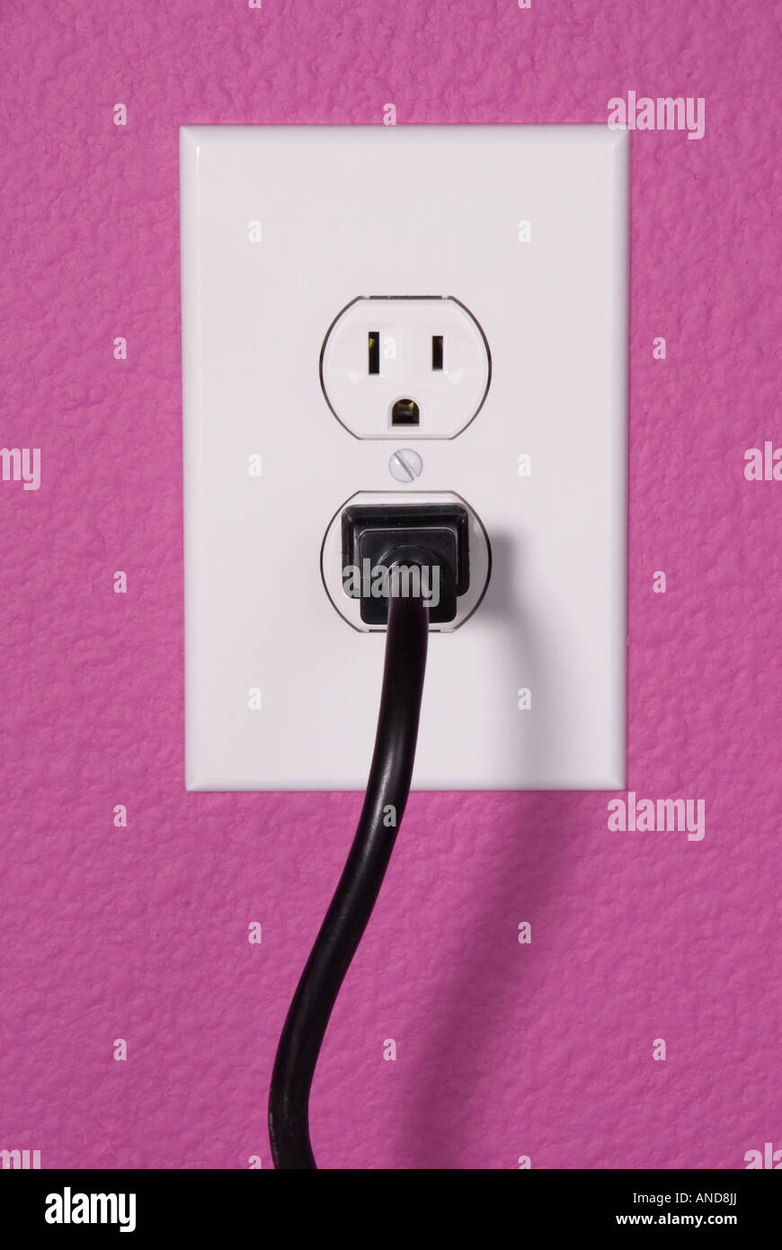 A clean image of a 110 volt wall power outlet Stock Photo - Alamy