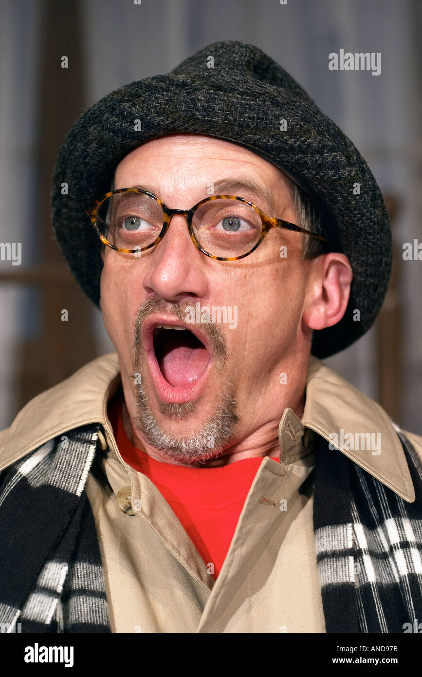 An actor experimenting with facial expressions Stock Photo - Alamy