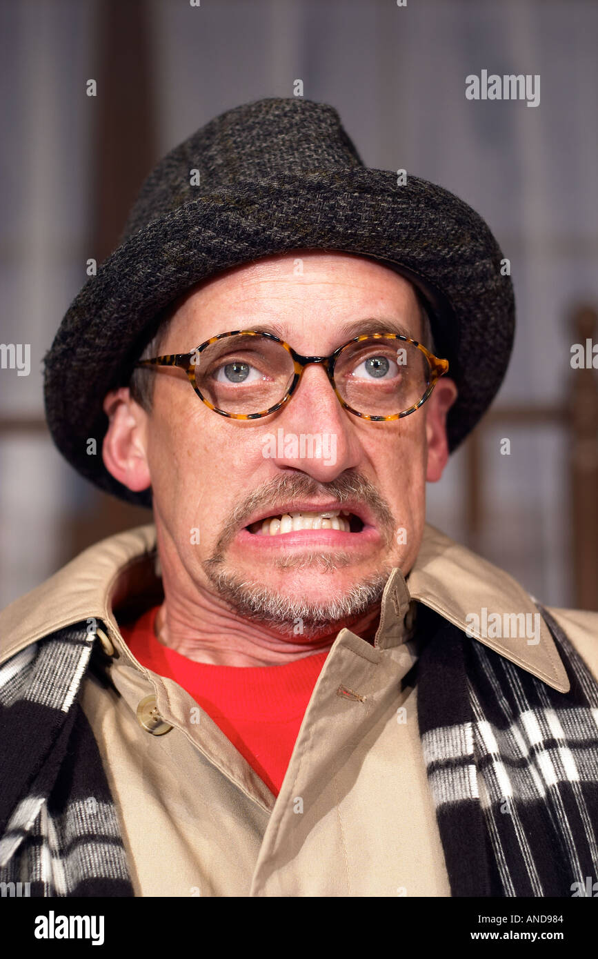 An actor experimenting with facial expressions Stock Photo - Alamy