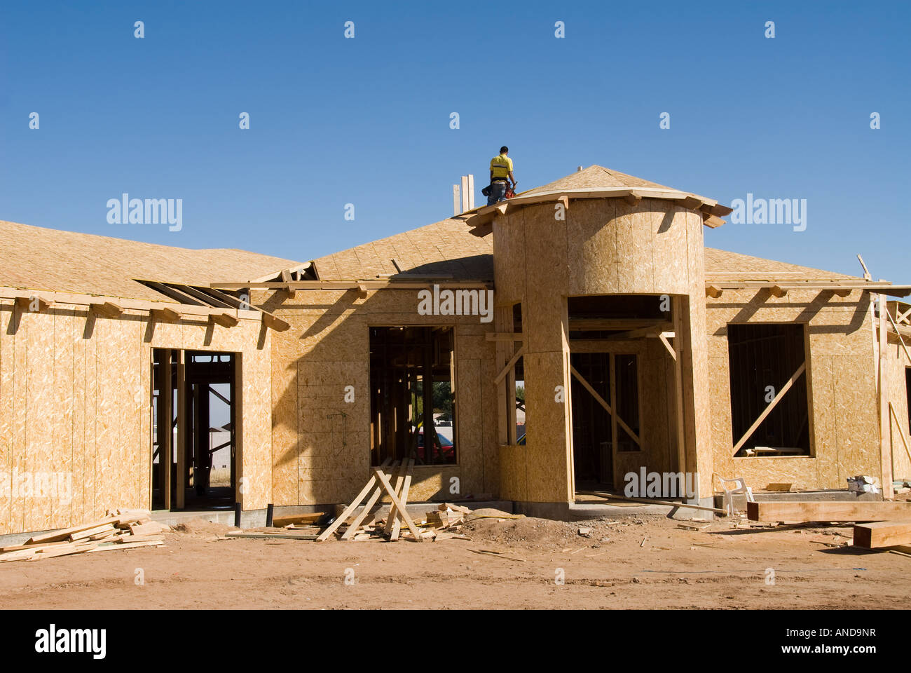 Image shows a home under construction at the framing phase Ideal for ...