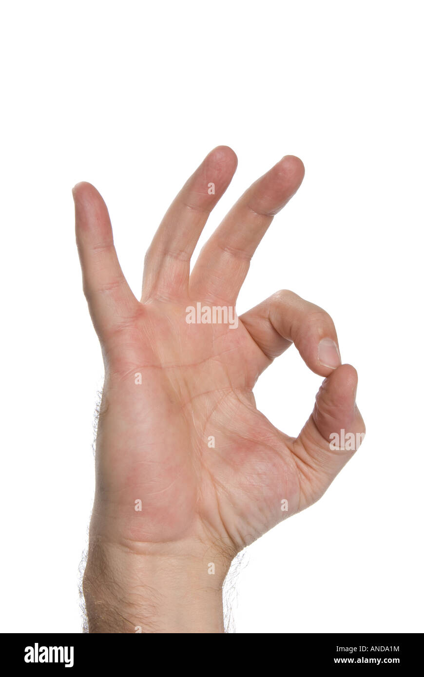 Symbol of acceptance and approval shown by a hand gesture Stock Photo ...
