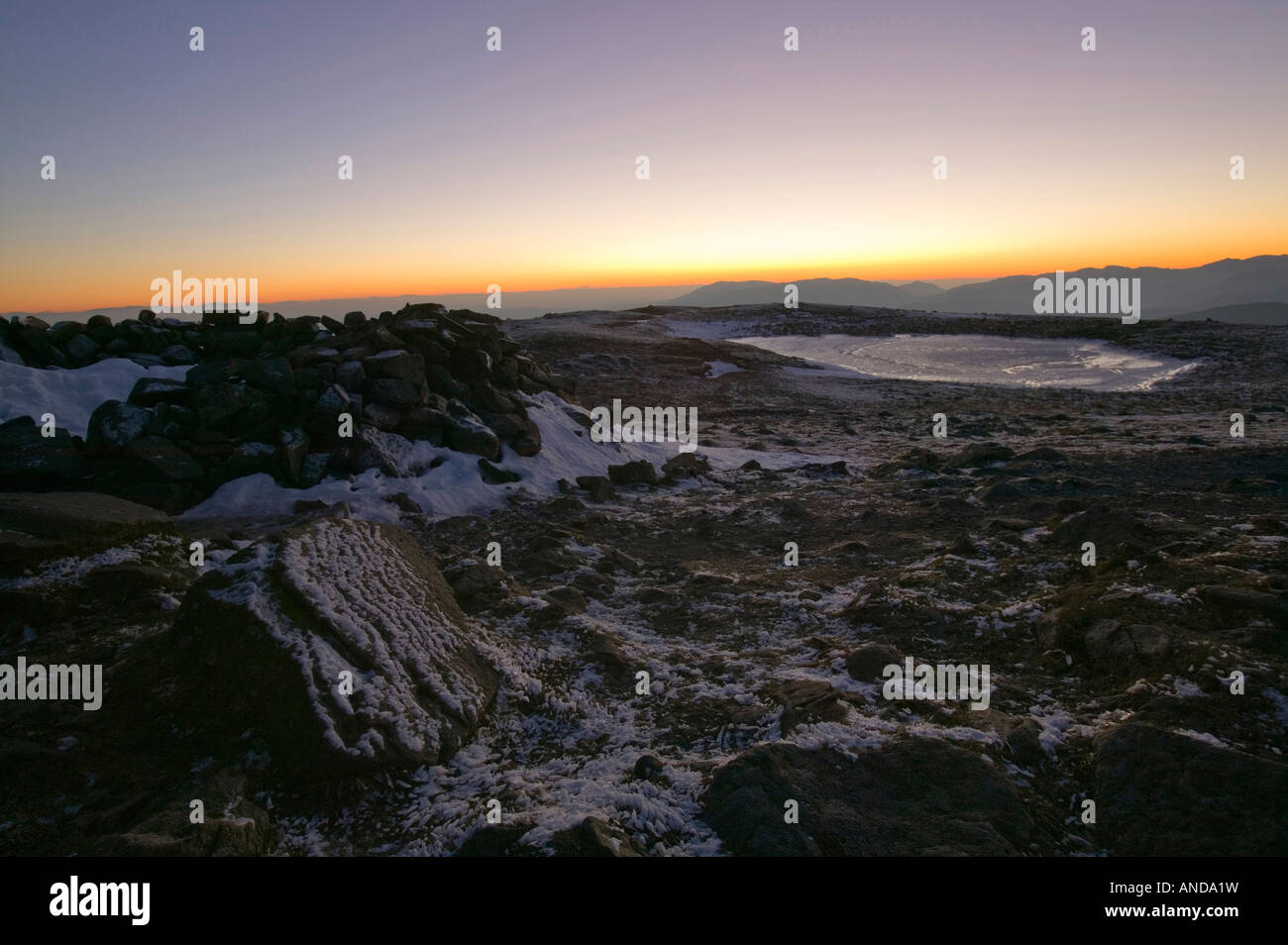 the summit of Red Screes in the Lake district National Park UK Stock ...