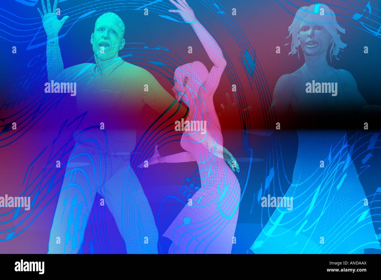 Virtual party woman dancing hi-res stock photography and images - Alamy