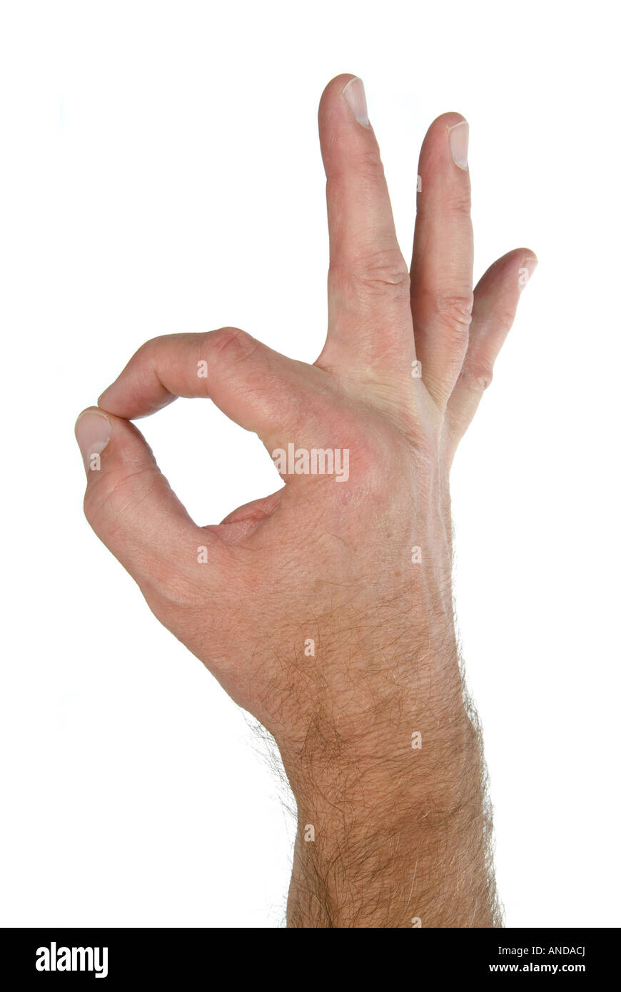 Symbol of acceptance and approval shown by a hand gesture Stock Photo ...