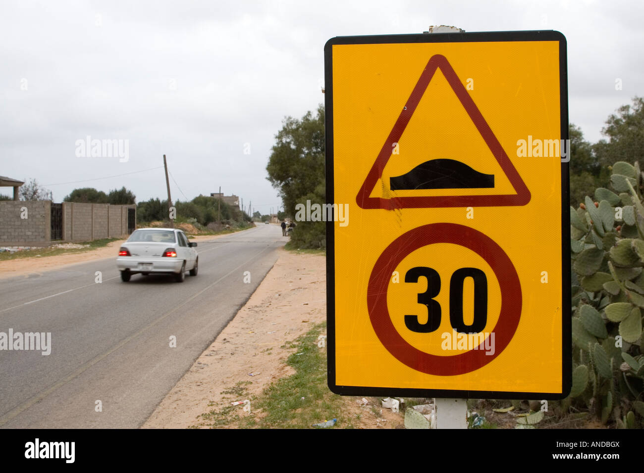 Libya road sign hi-res stock photography and images - Alamy