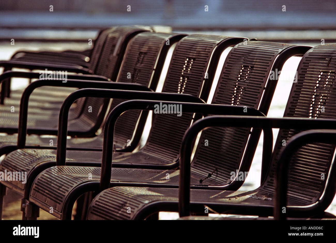 Park Bench in Karlsplatz Park Vienna Austria Stock Photo - Alamy