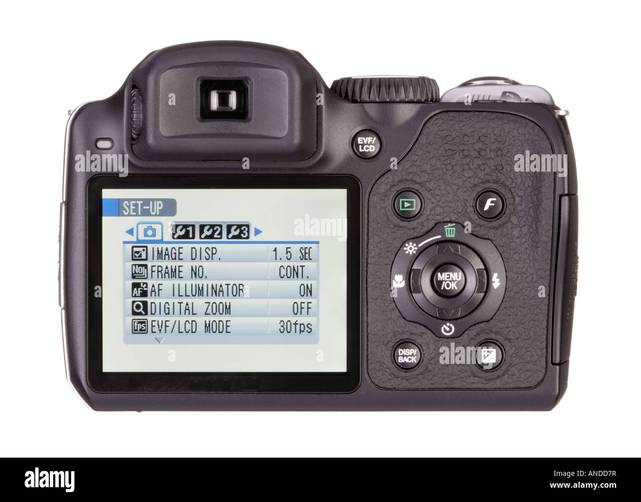 set up screen at the back of a digital camera Stock Photo - Alamy