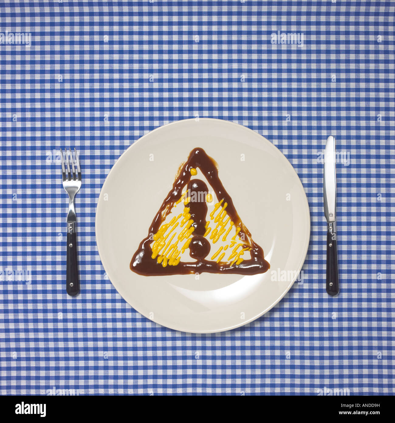 Warning sign DANGER on a plate Stock Photo - Alamy