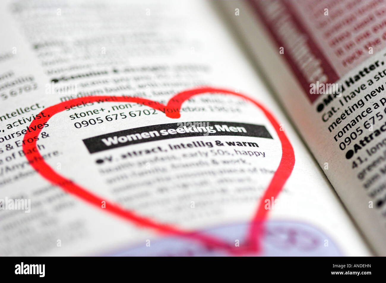 Lonely hearts column Stock Photo - Alamy