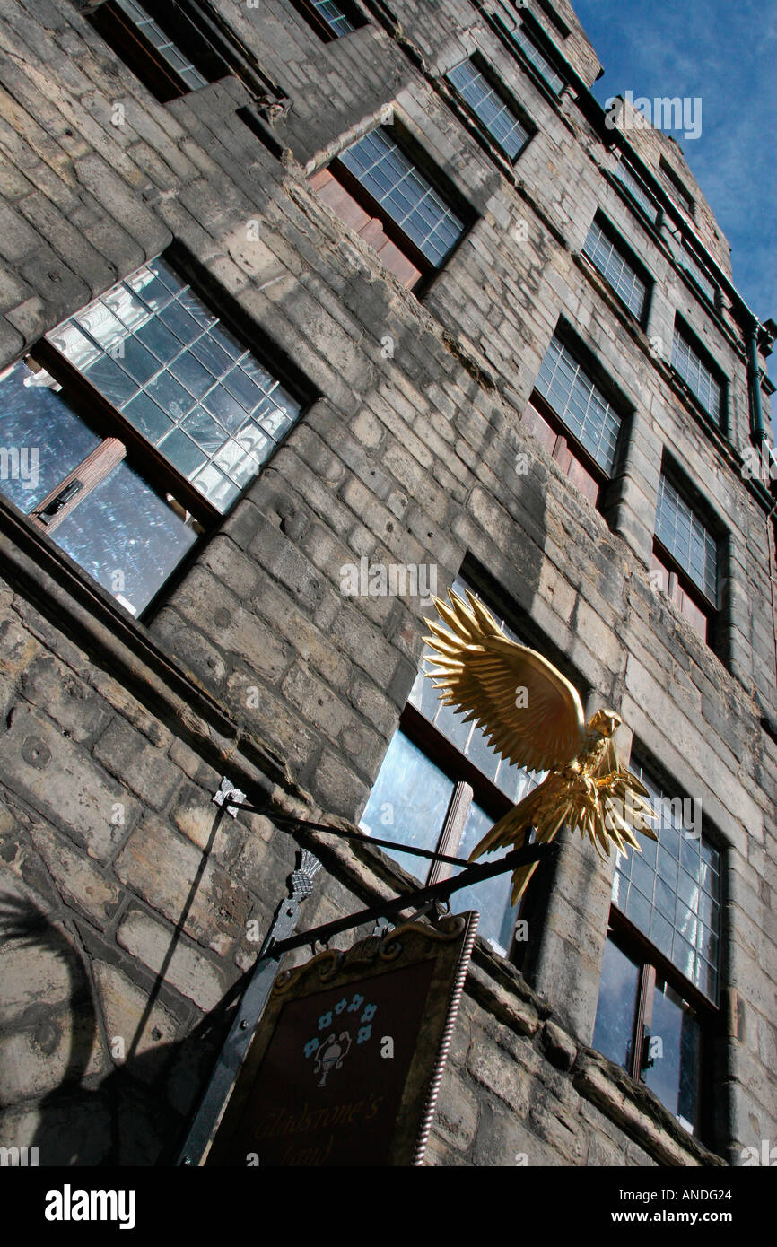 Gladsones Land medieval tenement building Edinburgh Stock Photo - Alamy
