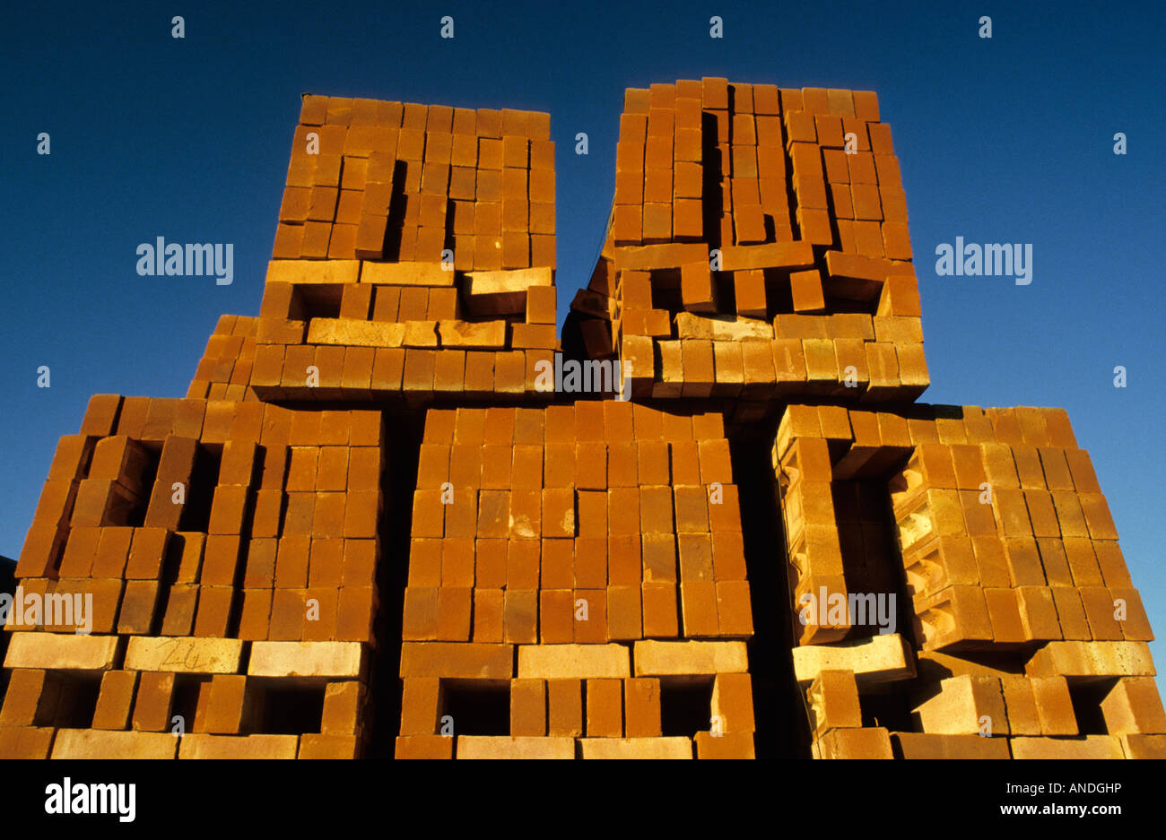 Brick stack / building site / new housing, Wiltshire, UK Stock Photo ...