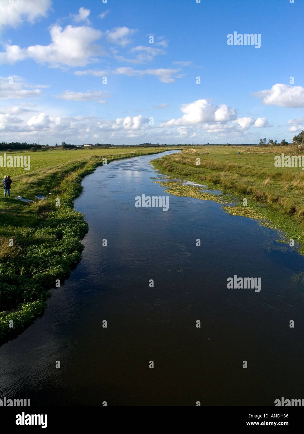 River running through river vally i western part of Denmark Stock Photo ...