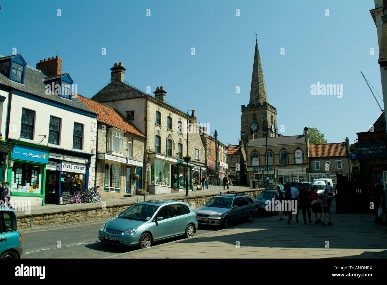 Pickering High street Market Place North Yorkshire Stock Photo - Alamy