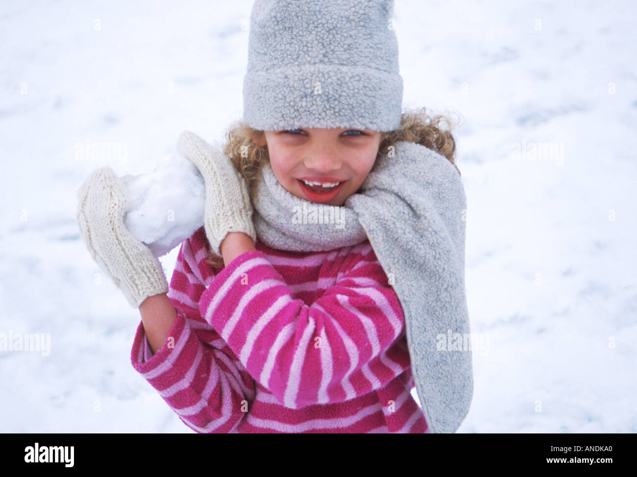 Playing In The Snow Stock Photo - Alamy